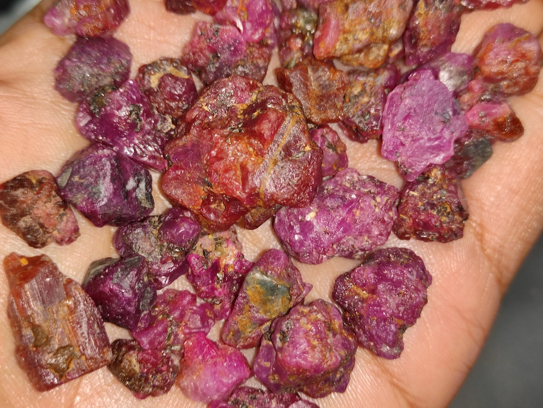 Natural African Ruby Rough Raw Ruby Crystals Loose Stones Untreated ...