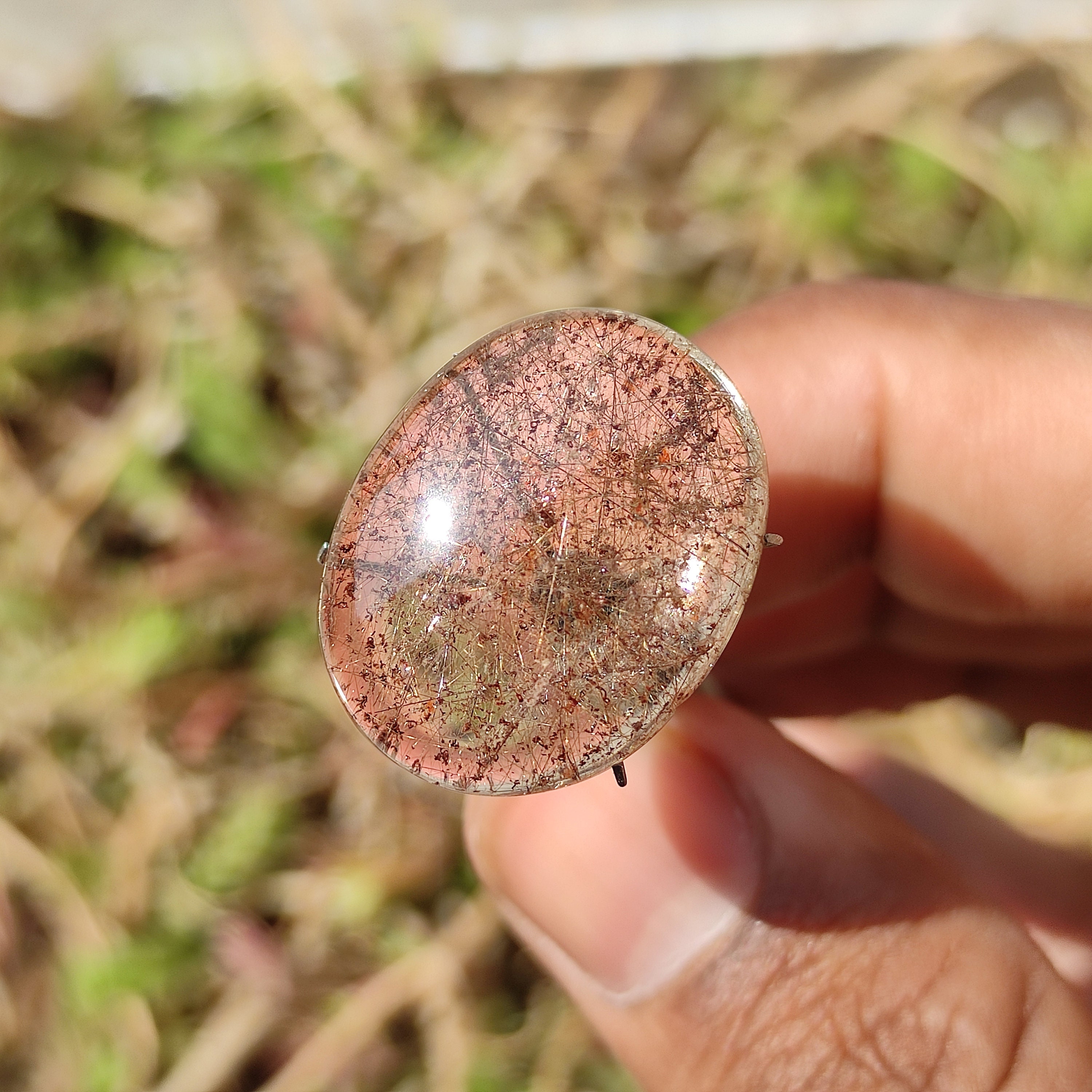 Quartz With Sagenitic Red Rutile From Brazil. Sagenite Rutile - Etsy