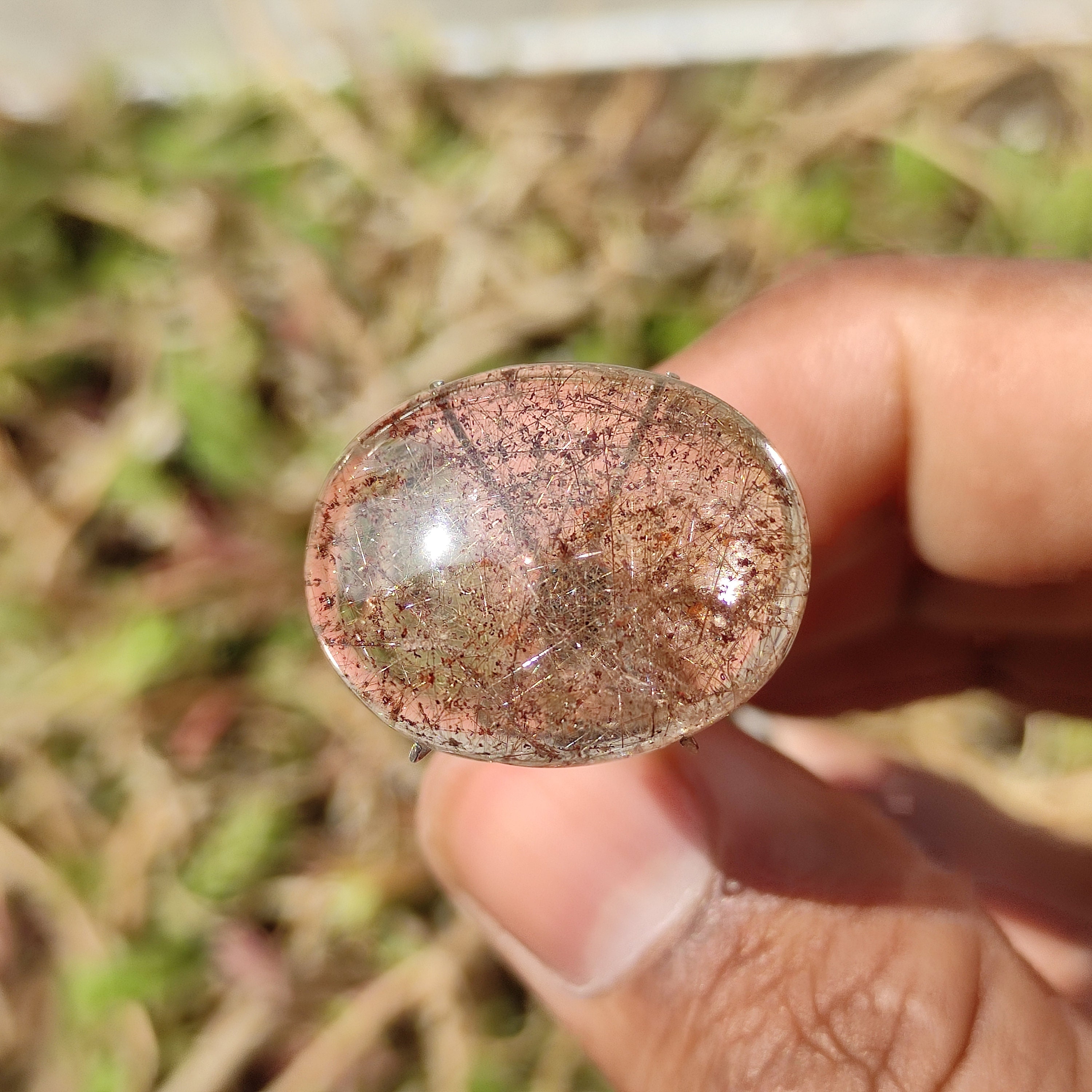 Quartz With Sagenitic Red Rutile From Brazil. Sagenite Rutile - Etsy