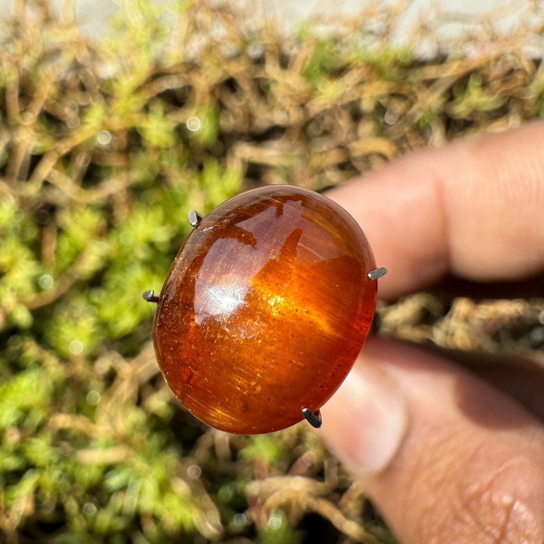 Orange KYANITE Crystal - Rare Orange Kyanite Cabochon Crystal - Kyanite ...