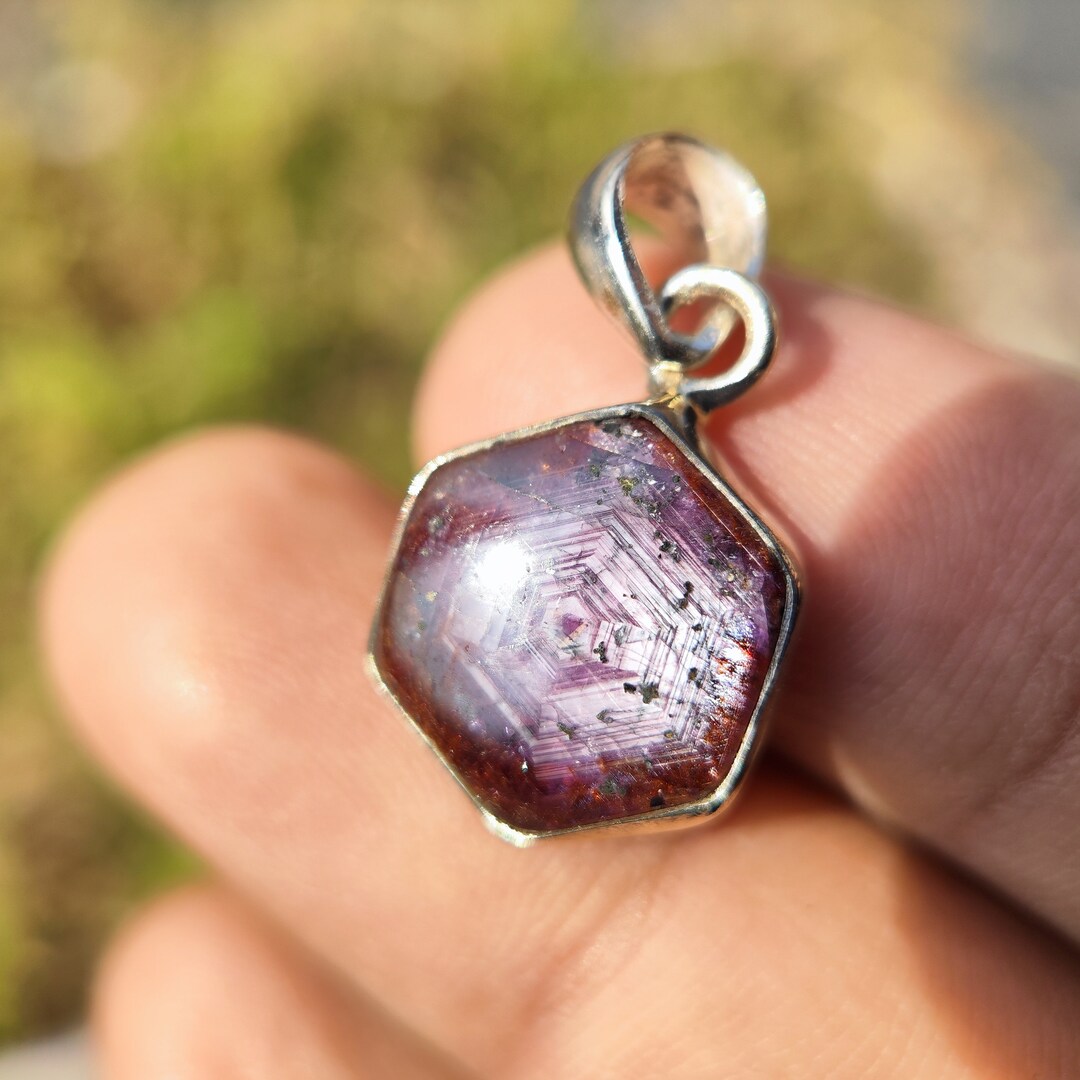 RUBY Star Ruby Pendant Natural Star Ruby Crystal Flashy - Etsy