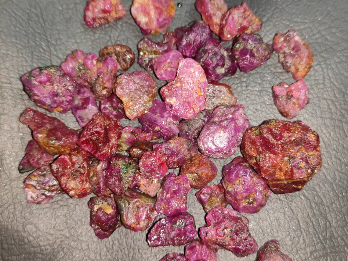 Natürlicher afrikanischer Rubin Roh rubin rohe Kristalle lose - Etsy.de