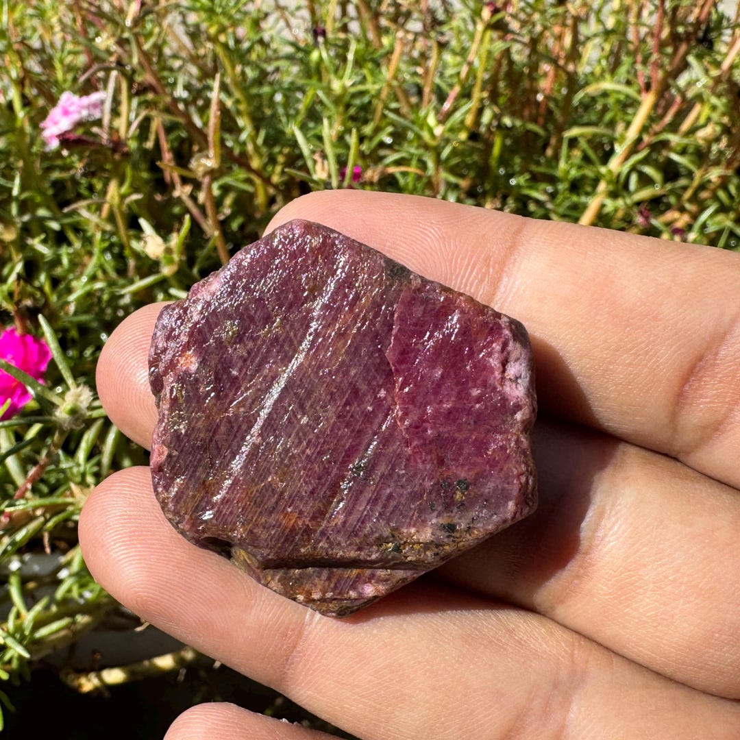 Madagascar Ruby Sapphire Rough Crystal - Blood Sapphire Specimen - Etsy