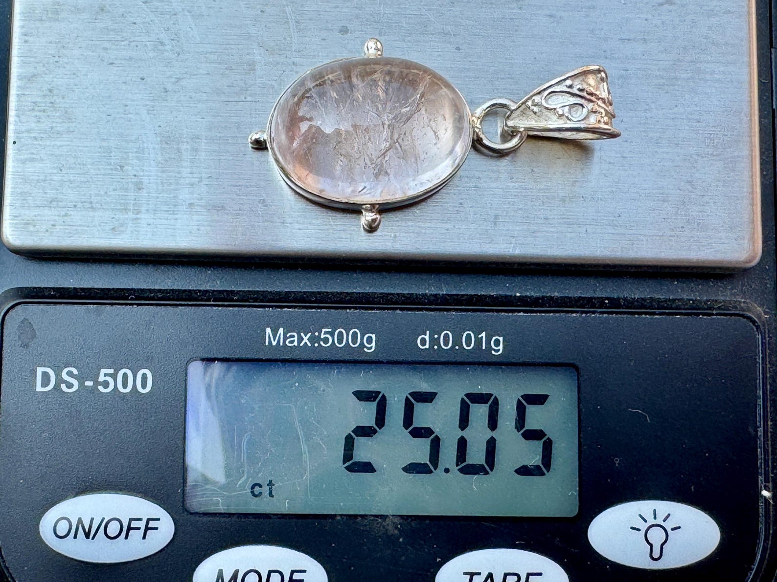 Morganite Pendant - Natural African Aura Morganite Crystal - Morganite ...