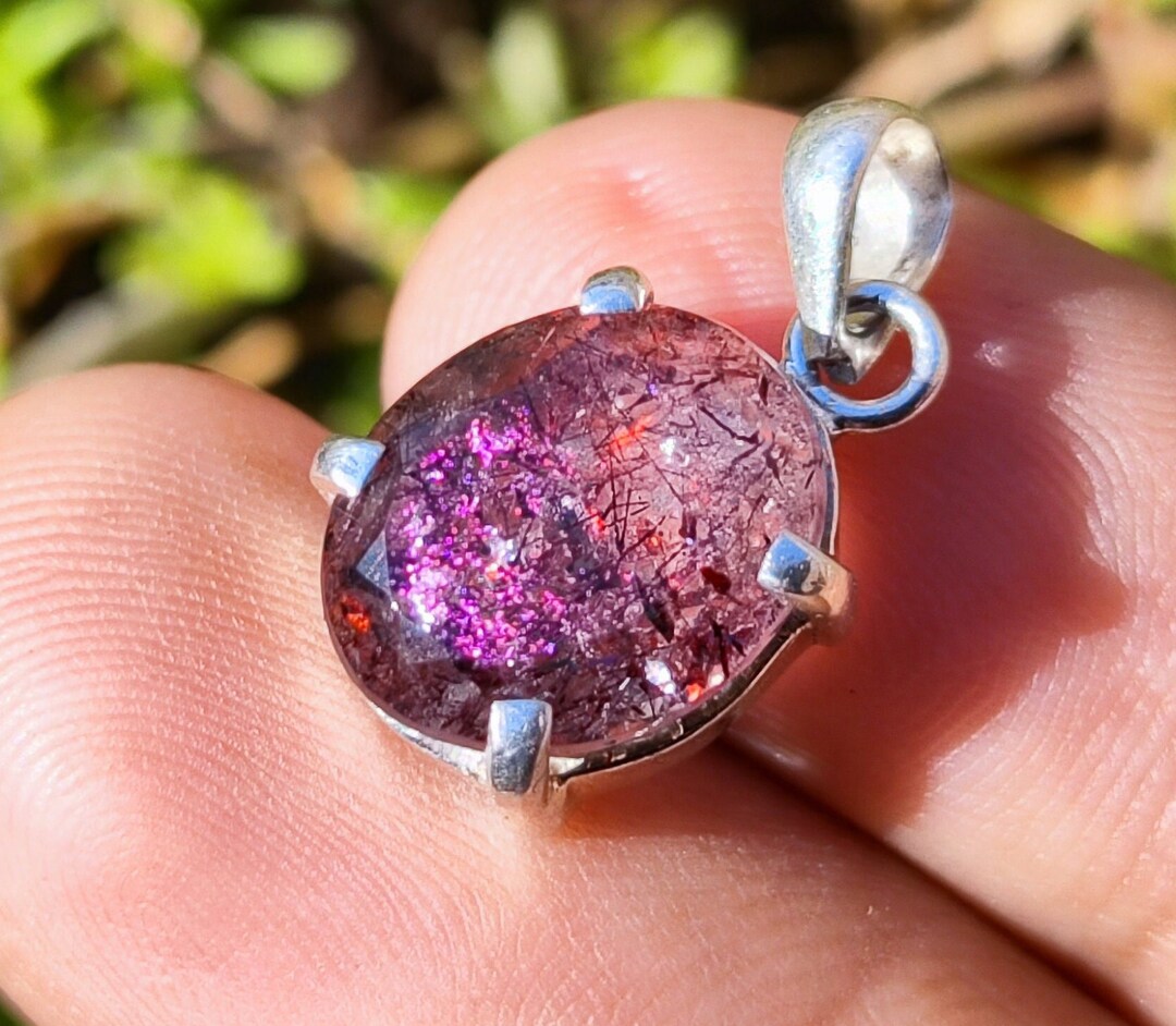 Covellite in SUPER SEVEN QUARTZ Faceted Gemstones, Jewelry Making ...