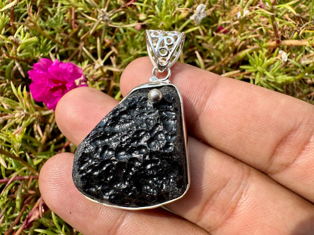 Rare Billitonite Tektite Pendant | Meteorite Jewelry - Etsy