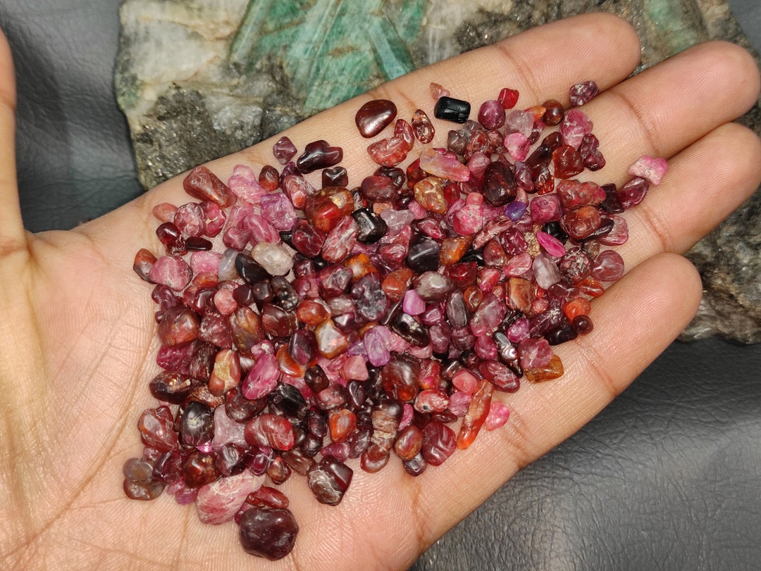 Red Spinel Rough Stone From Sri Lanka 100gram. Very Good Quality Red ...