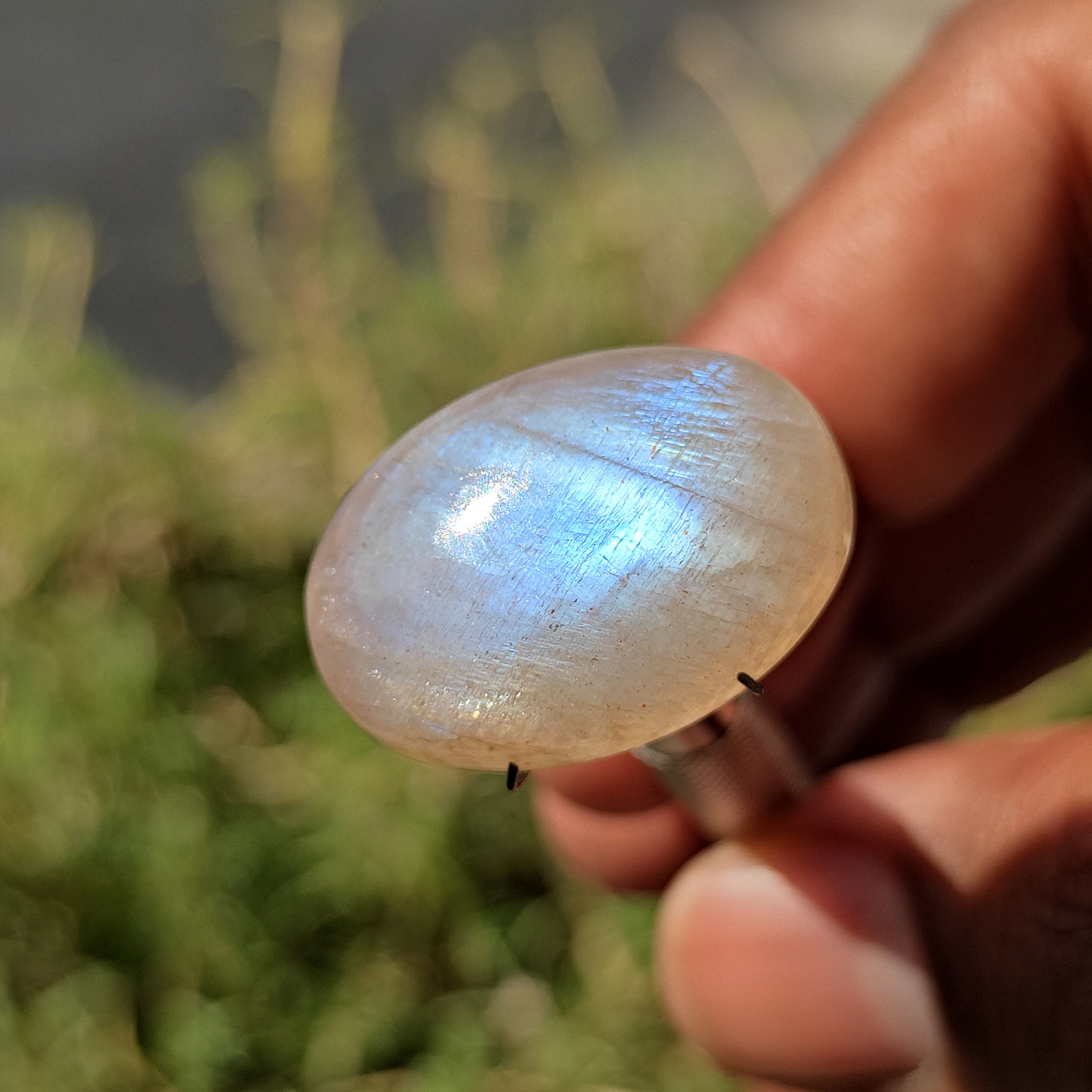 MOONSTONE Cabochon African Rainbow Moonstone Crystal | Etsy UK