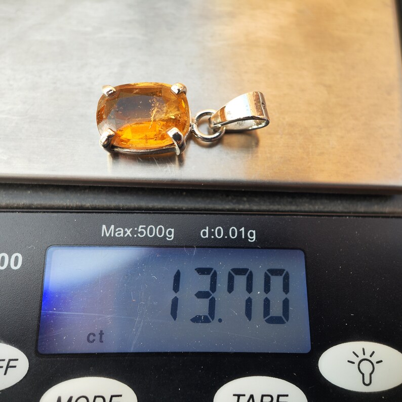 Imperial Hessonite Garnet Faceted Pendant - Golden Hessonite Garnet ...