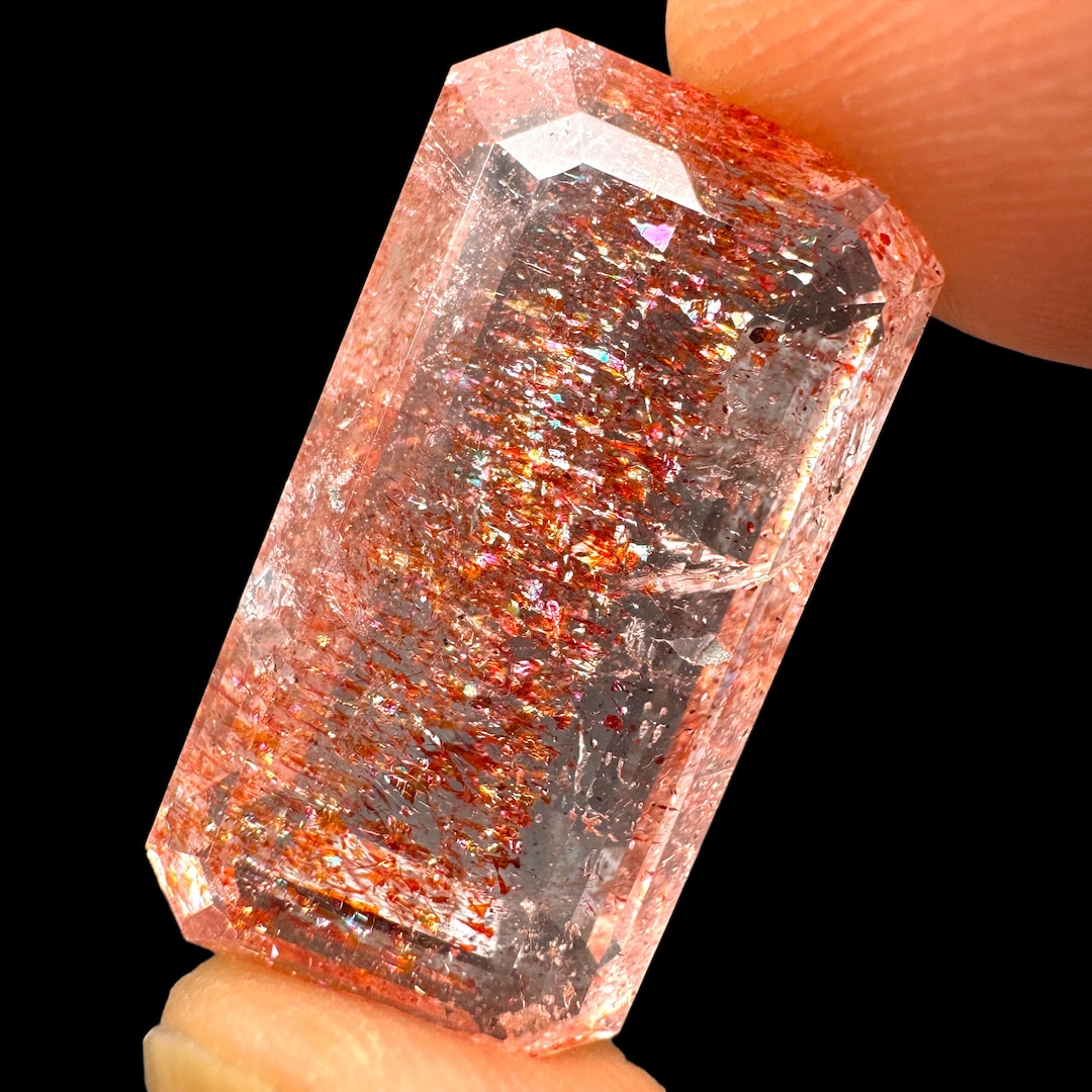 Sunstone in Quartz - Sunstone Included Quartz - Rare Find - Inclusion ...