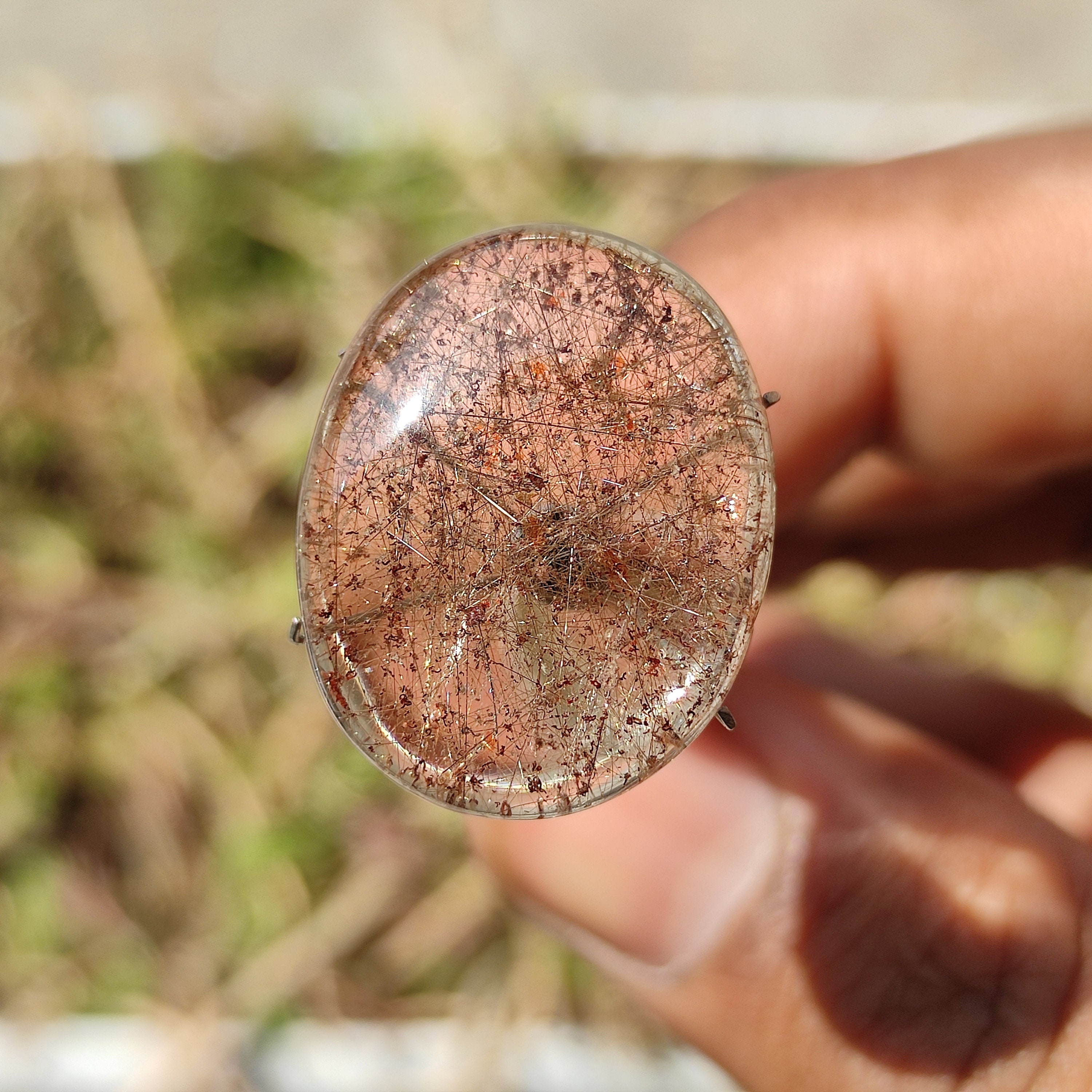 Quartz With Sagenitic Red Rutile From Brazil. Sagenite Rutile - Etsy