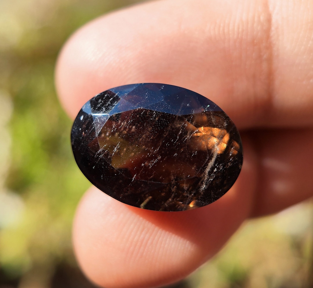 COLOMBIANITE, Cintamani Stone, Faceted Crystal - Oval - Obsidian ...