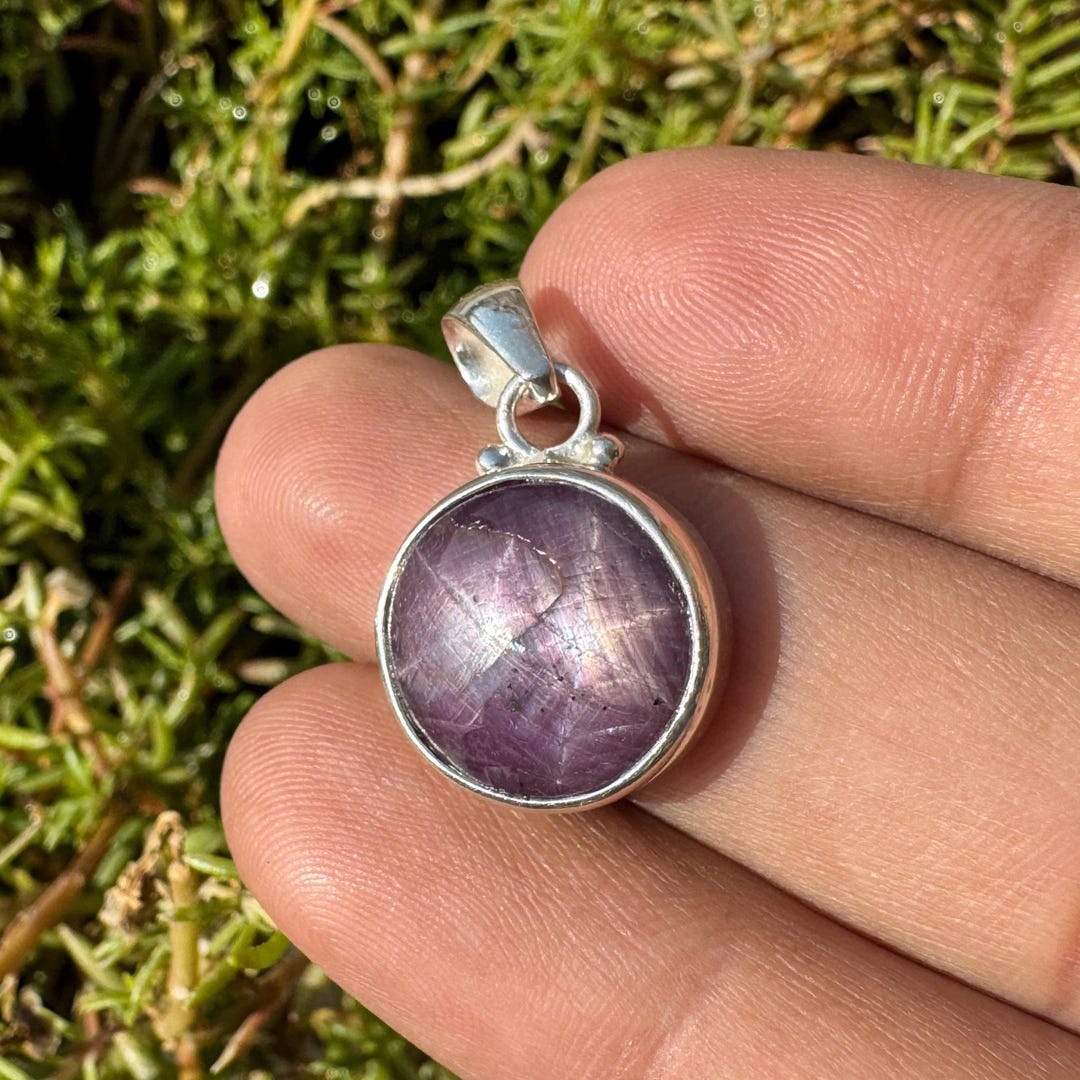RUBY - Star Ruby Pendant - Natural Star Ruby Crystal - Flashy Star Ruby ...