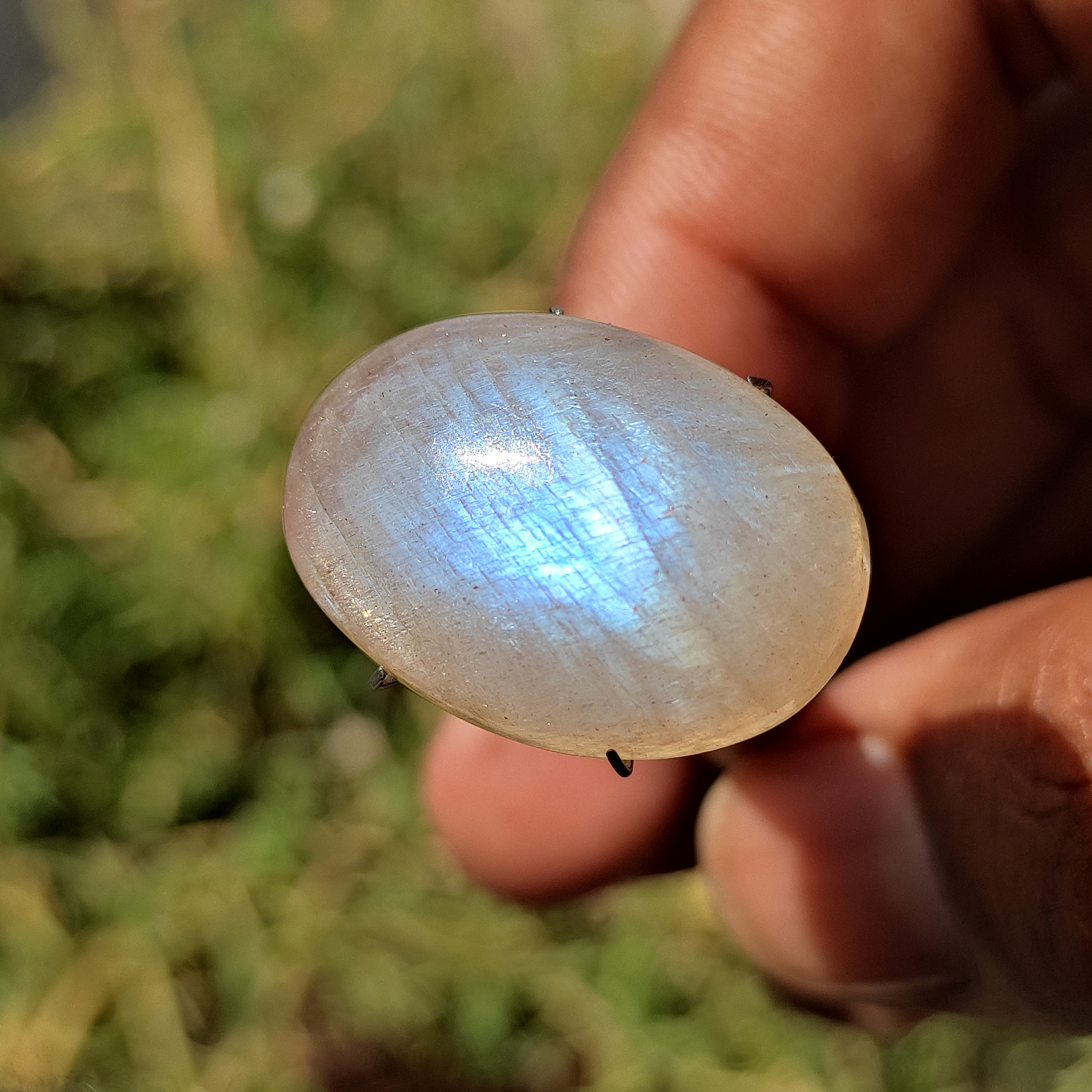 MOONSTONE Cabochon African Rainbow Moonstone Crystal - Etsy UK