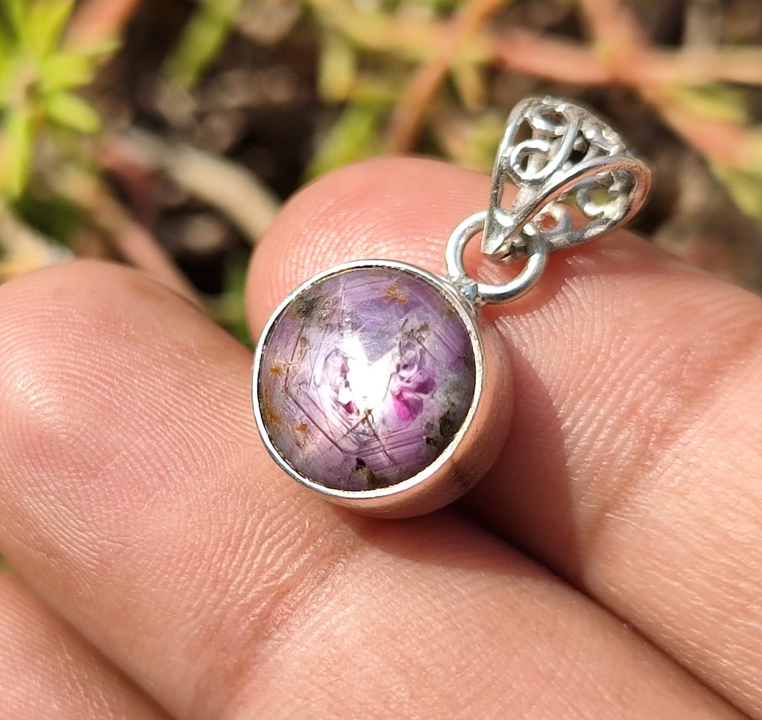 RUBY - Star Ruby Pendant - Natural Star Ruby Crystal - Flashy Star Ruby ...
