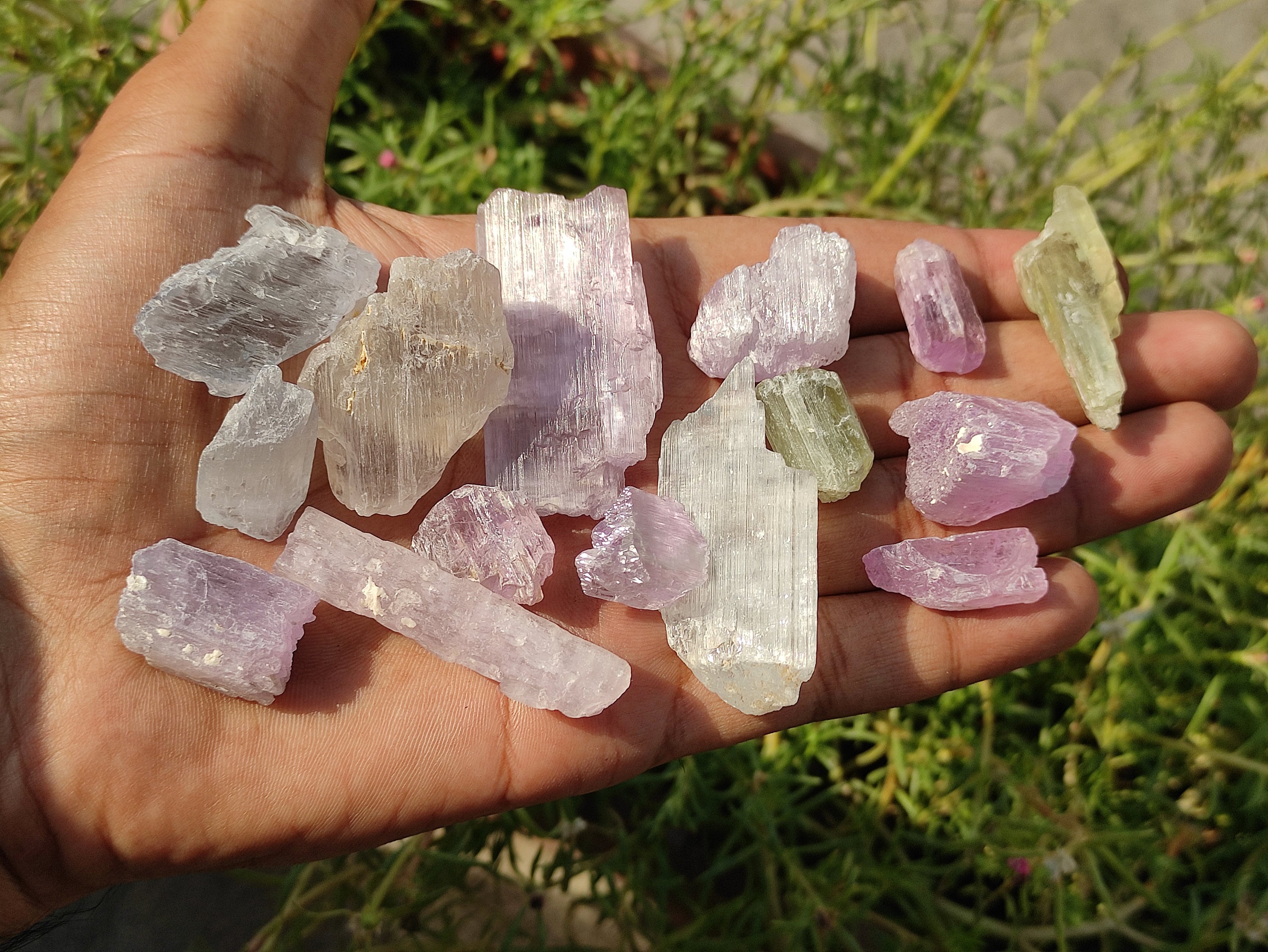 KUNZITE Raw Crystal Spodumene Triphane Green Kunzite Raw - Etsy