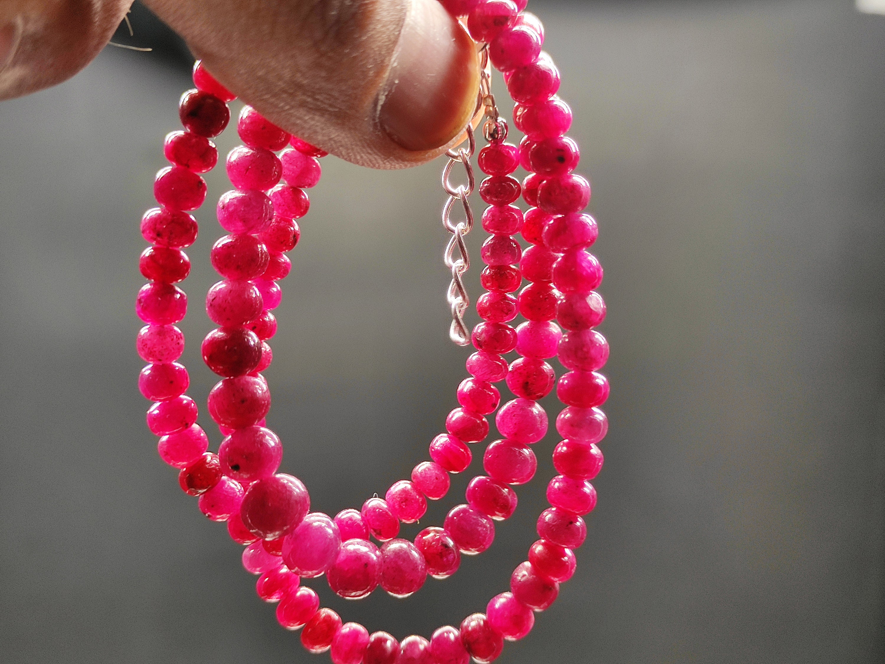 RUBY Necklace Ruby Beads Ruby Beads Natural Ruby - Etsy