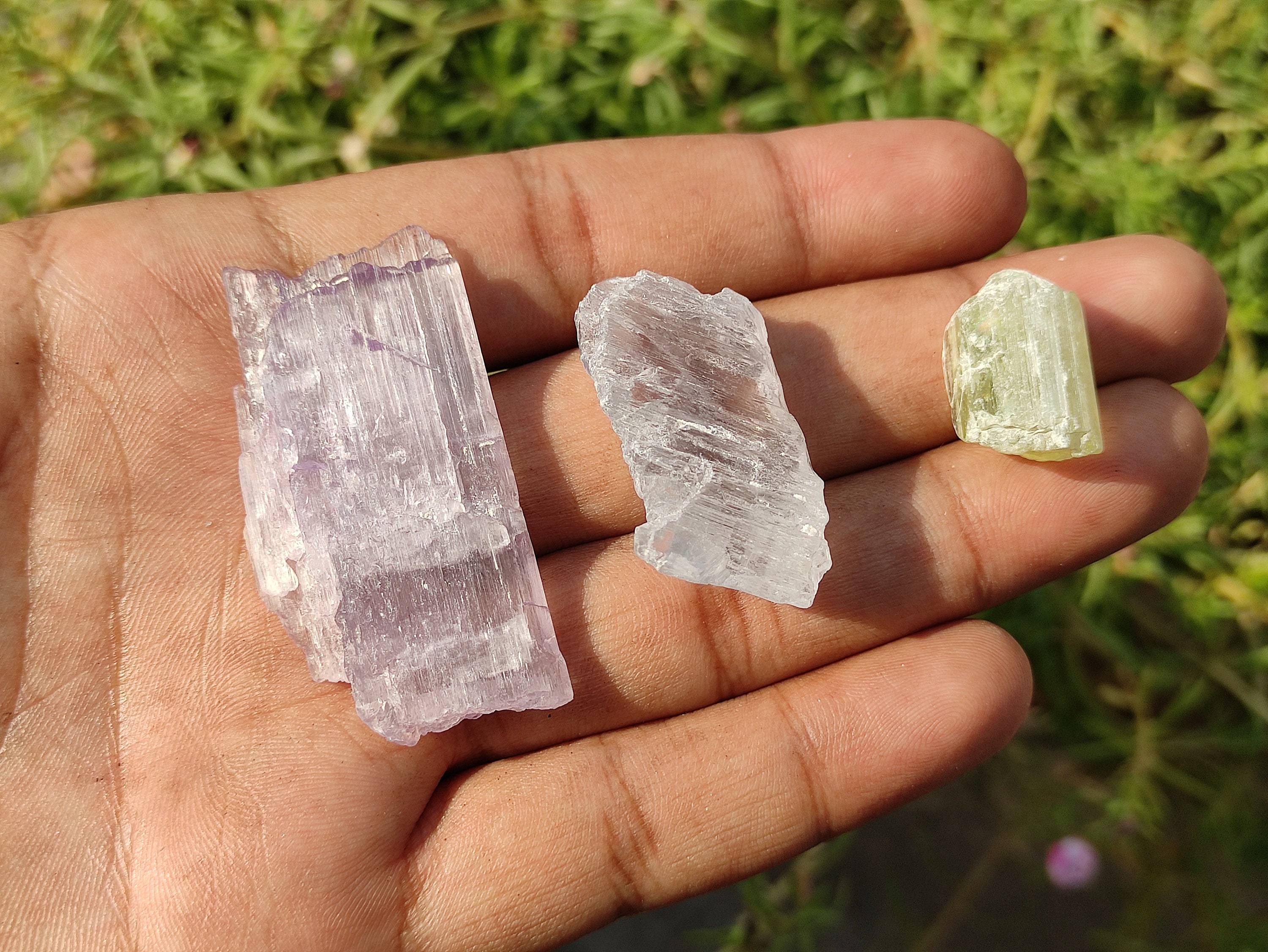 KUNZITE Raw Crystal Spodumene Triphane Green Kunzite Raw - Etsy