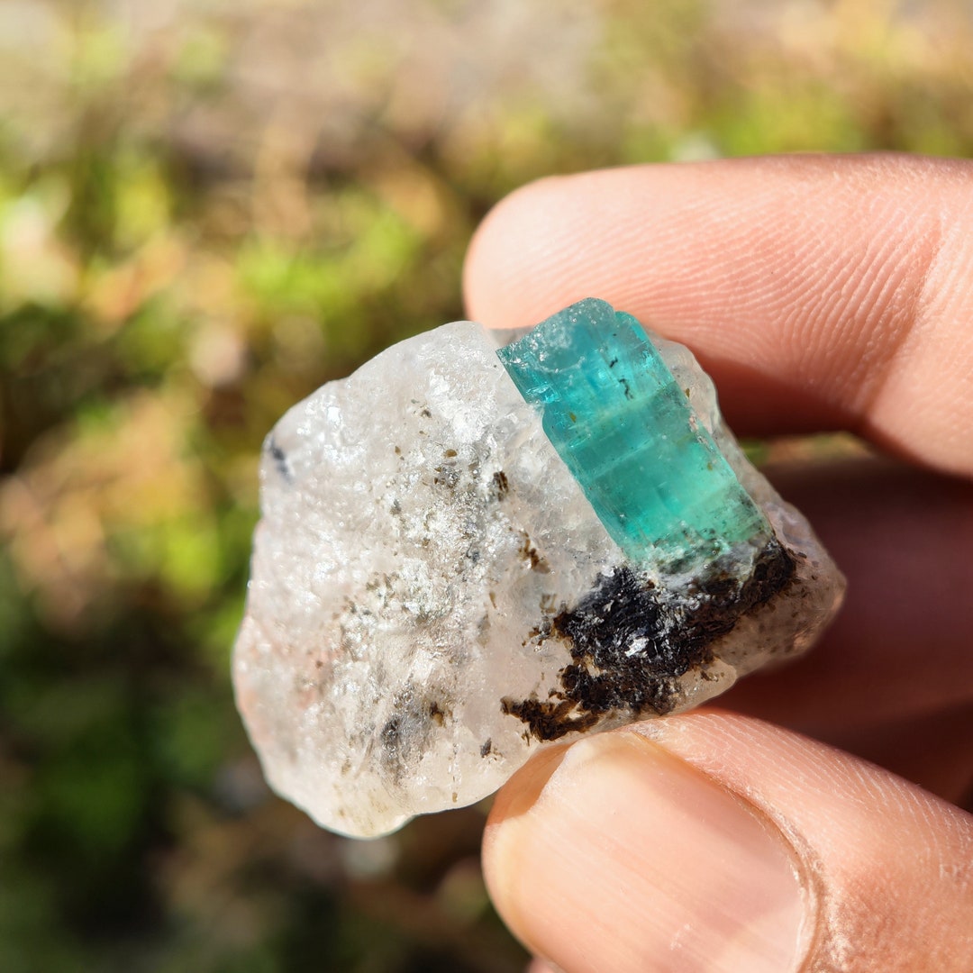 Emerald in Crystal - Rare Included Emerald in Quarts - Natural Zambian ...