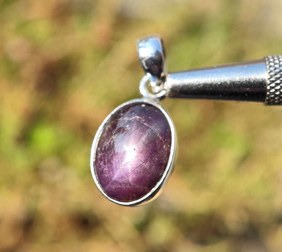 RUBY Star Ruby Pendant Natural Star Ruby Crystal Flashy Star Ruby Star ...