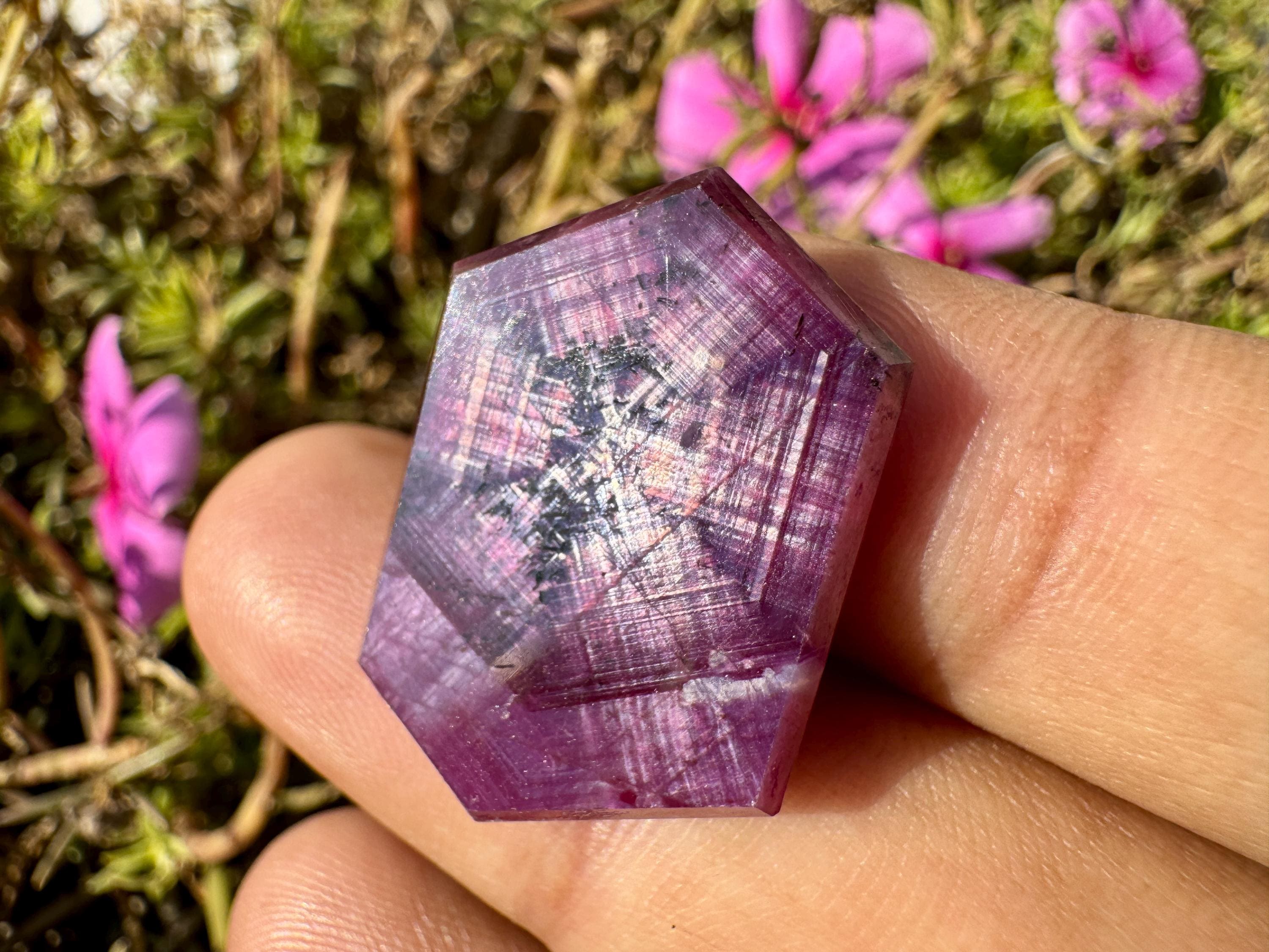 Trapiche RUBY - Flashy Star Ruby - Natural Star Ruby Crystal - Portal ...