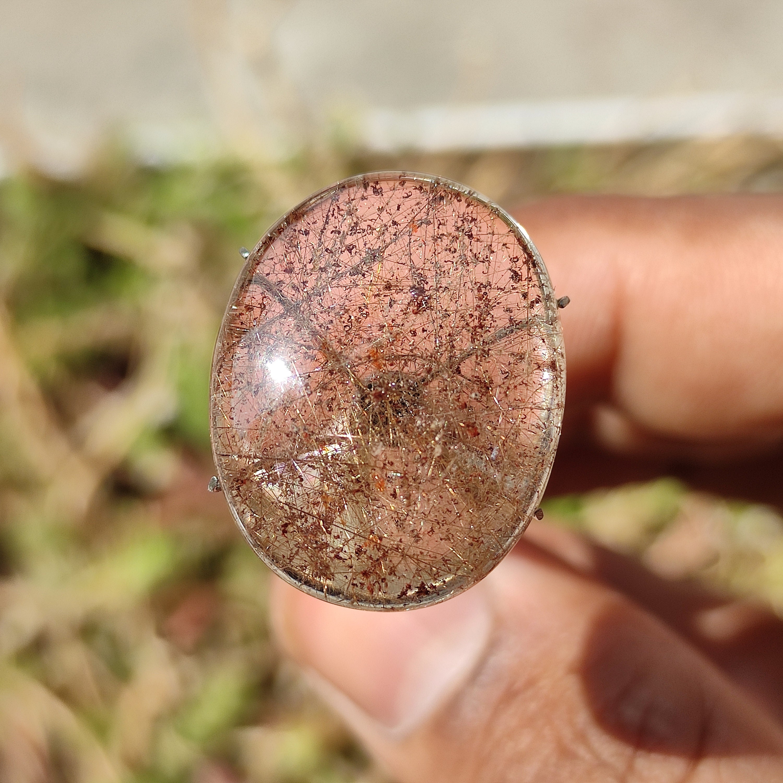Quartz With Sagenitic Red Rutile From Brazil. Sagenite Rutile - Etsy