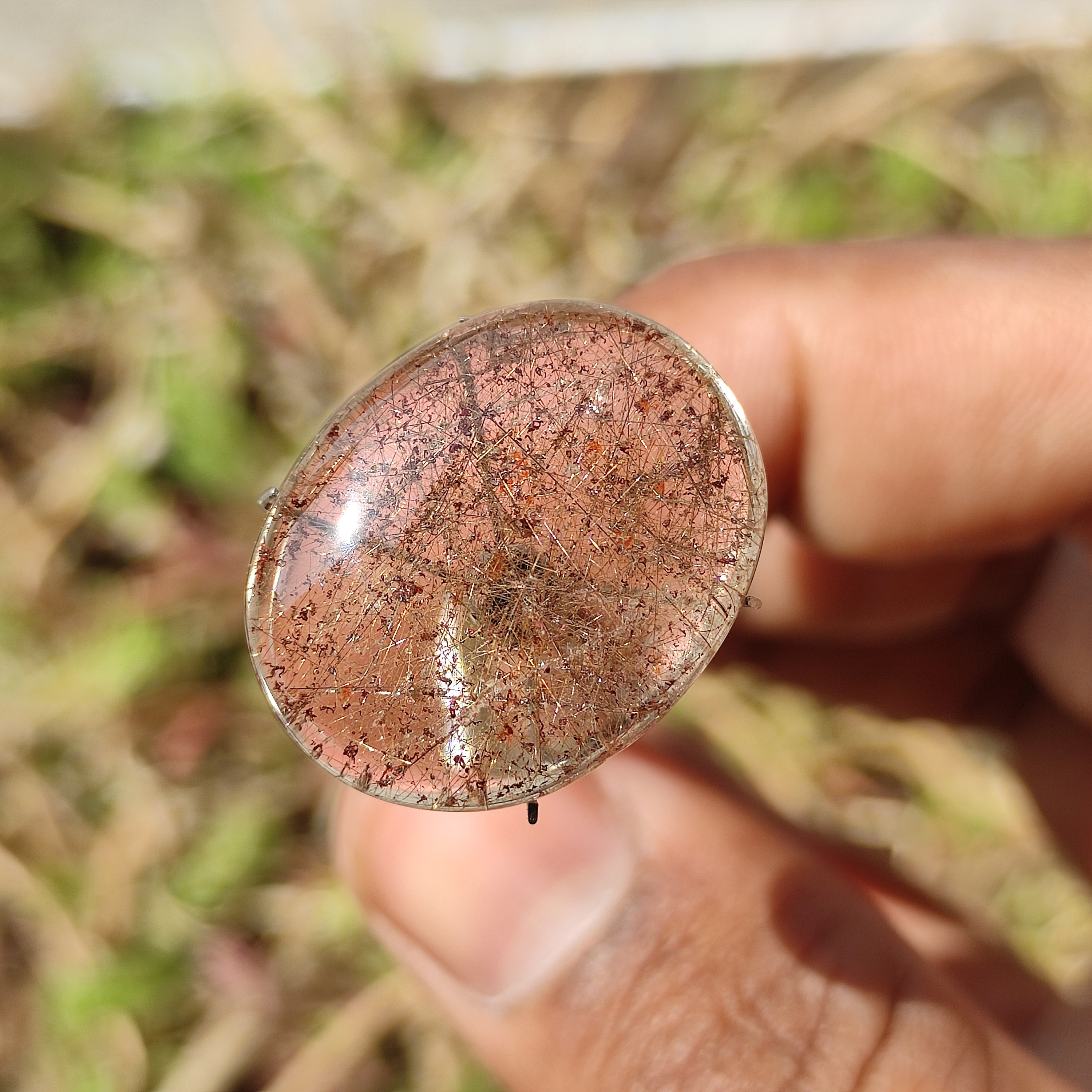 Quartz With Sagenitic Red Rutile From Brazil. Sagenite Rutile - Etsy