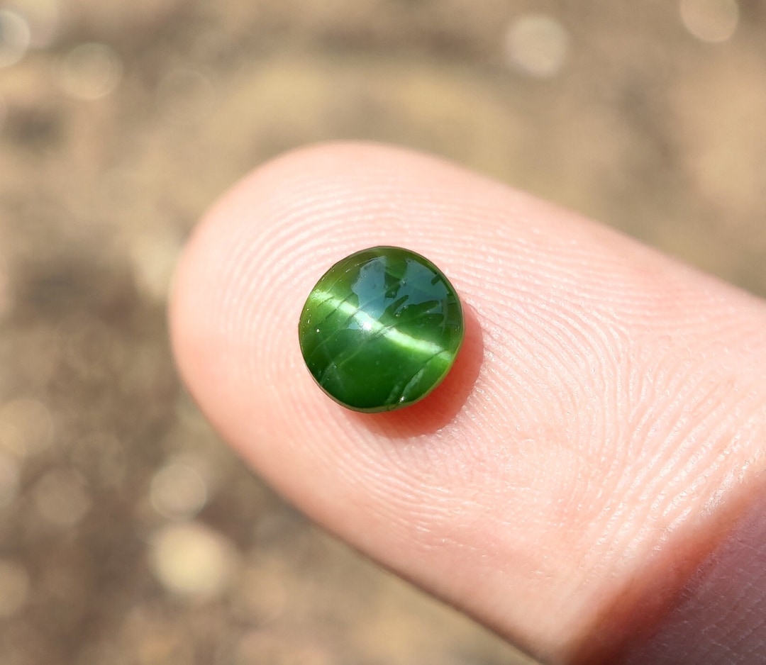 CHROME DIOPSIDE Cats Eye Rare Chrome Diopside Chrome - Etsy