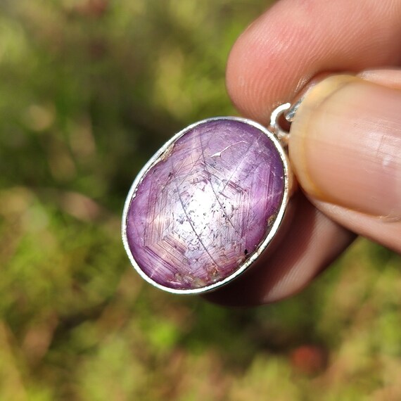 RUBY Star Ruby Pendant Natural Star Ruby Crystal Flashy - Etsy
