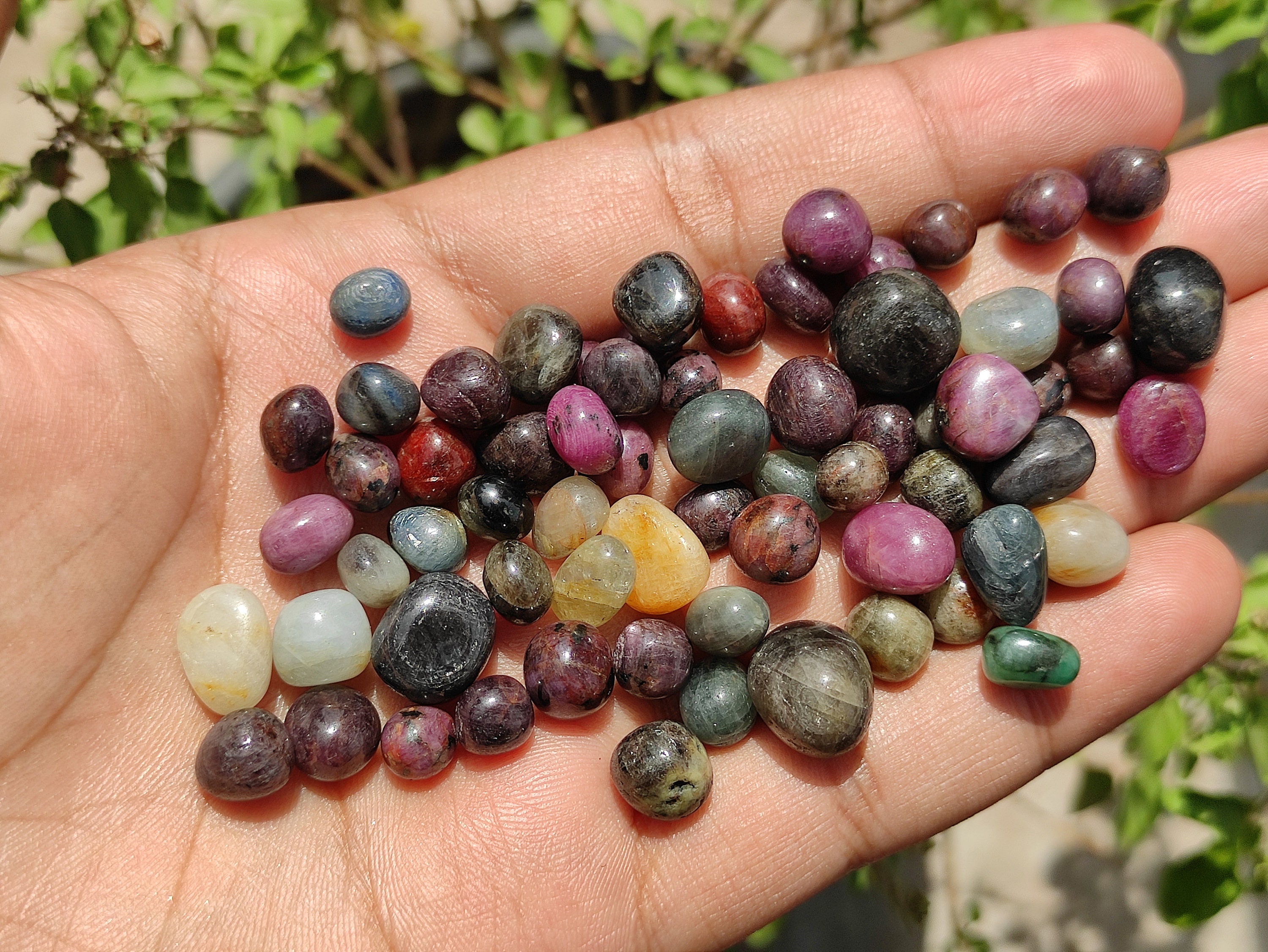 Corundum Sapphire Tumbles - Multi Ruby Sapphire Emerald Polished ...