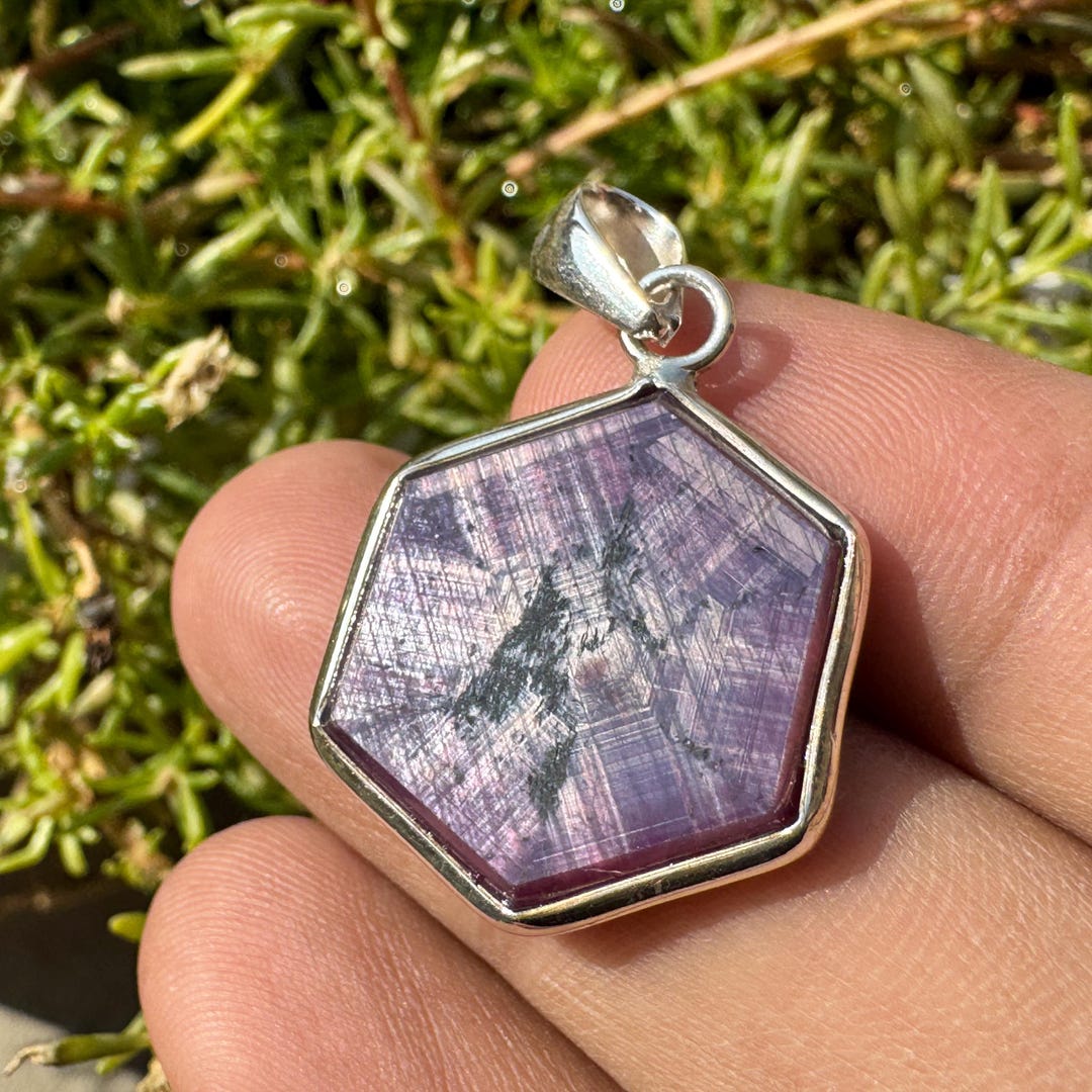 Trapiche RUBY - Star Ruby Pendant - Natural Star Ruby Crystal - Flashy Star Ruby - Star Ruby ...