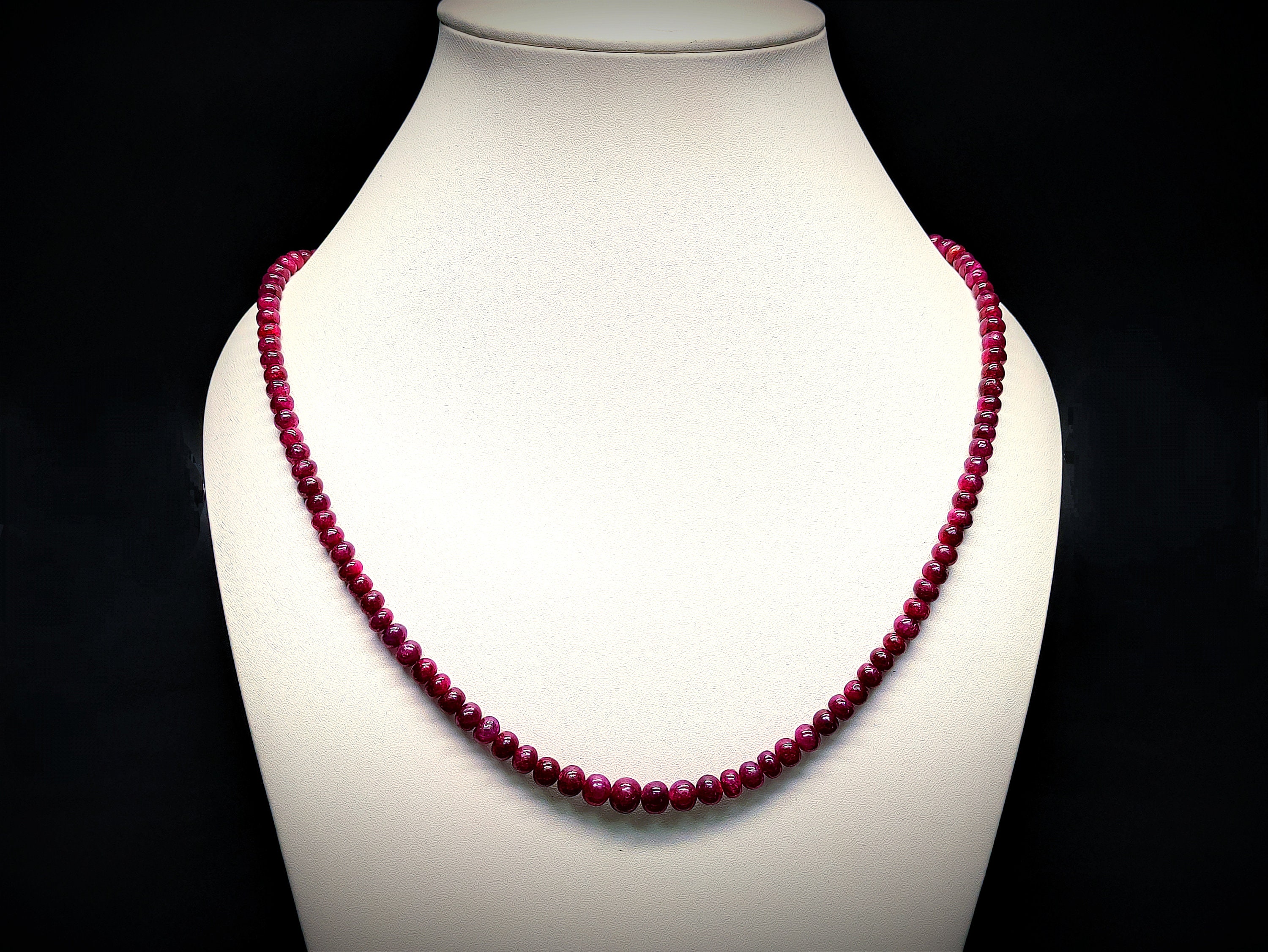 RUBY Necklace Ruby Beads Ruby Beads Natural Ruby - Etsy