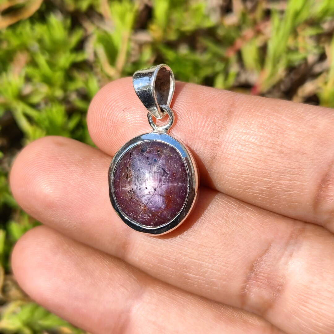 RUBY - Star Ruby Pendant - Natural Star Ruby Crystal - Flashy Star Ruby ...