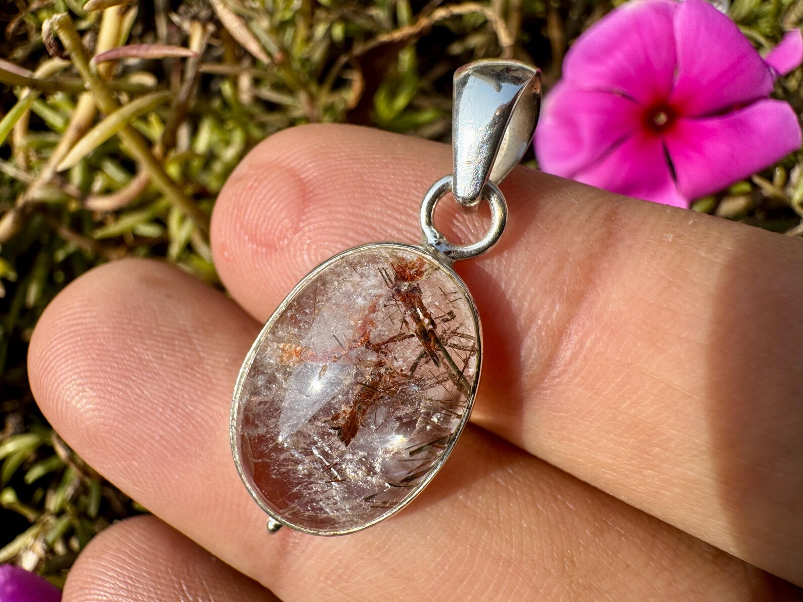 Quartz With Sagenitic Red Rutile From Brazil. Sagenite Rutile is the ...