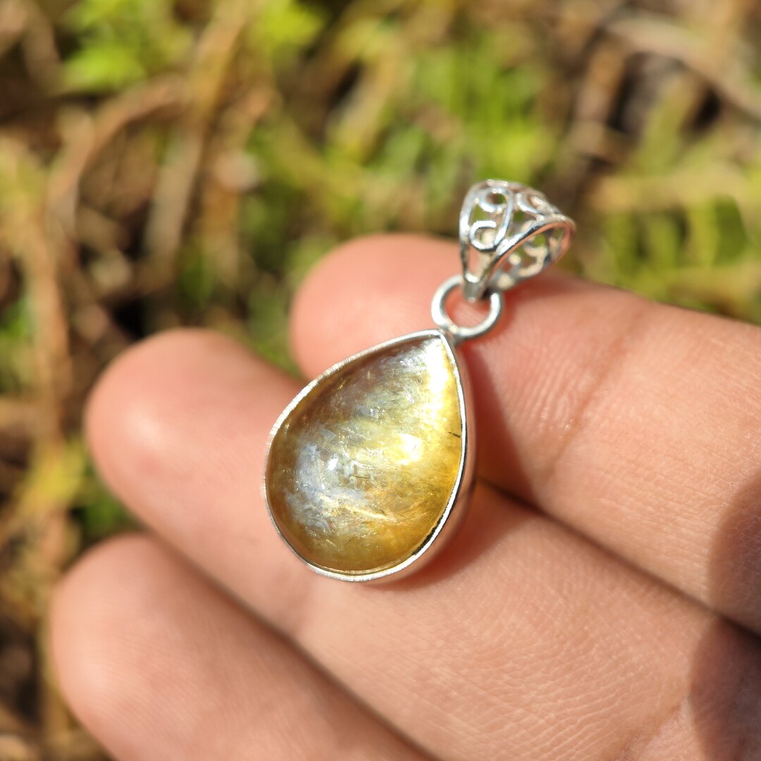 Muscovite Crystal Pendant Muscovite Pendant in Sterling Silver Healing ...