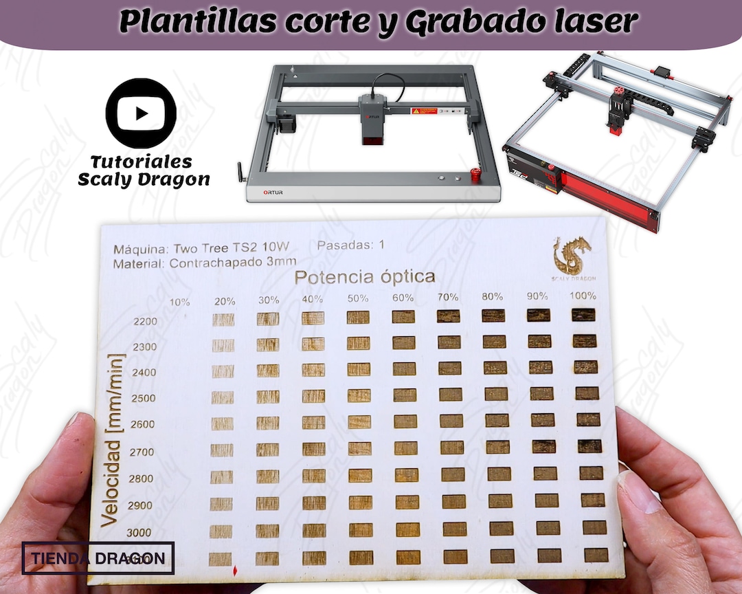 Laser Test Files for Use With Lightburn / Laser Cutting and Engraving ...