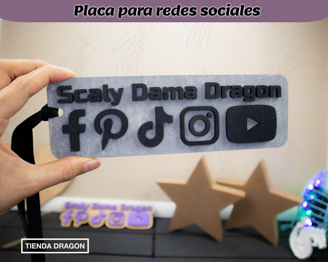 Social Media Plaque, Color Custom Business Social Media Sign, Plywood ...