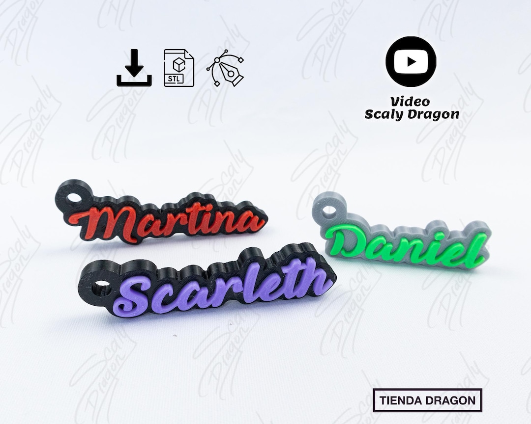 Custom Name Keychains Stl File / Personalized Keychain / Custom Border ...