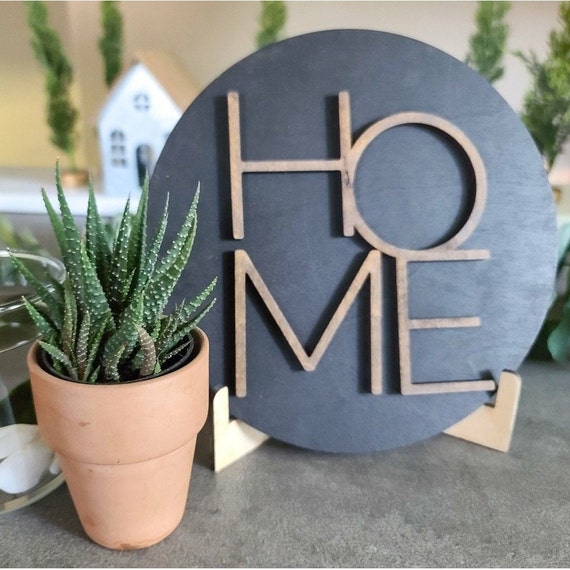 Minimalist Round Home Sign | Etsy