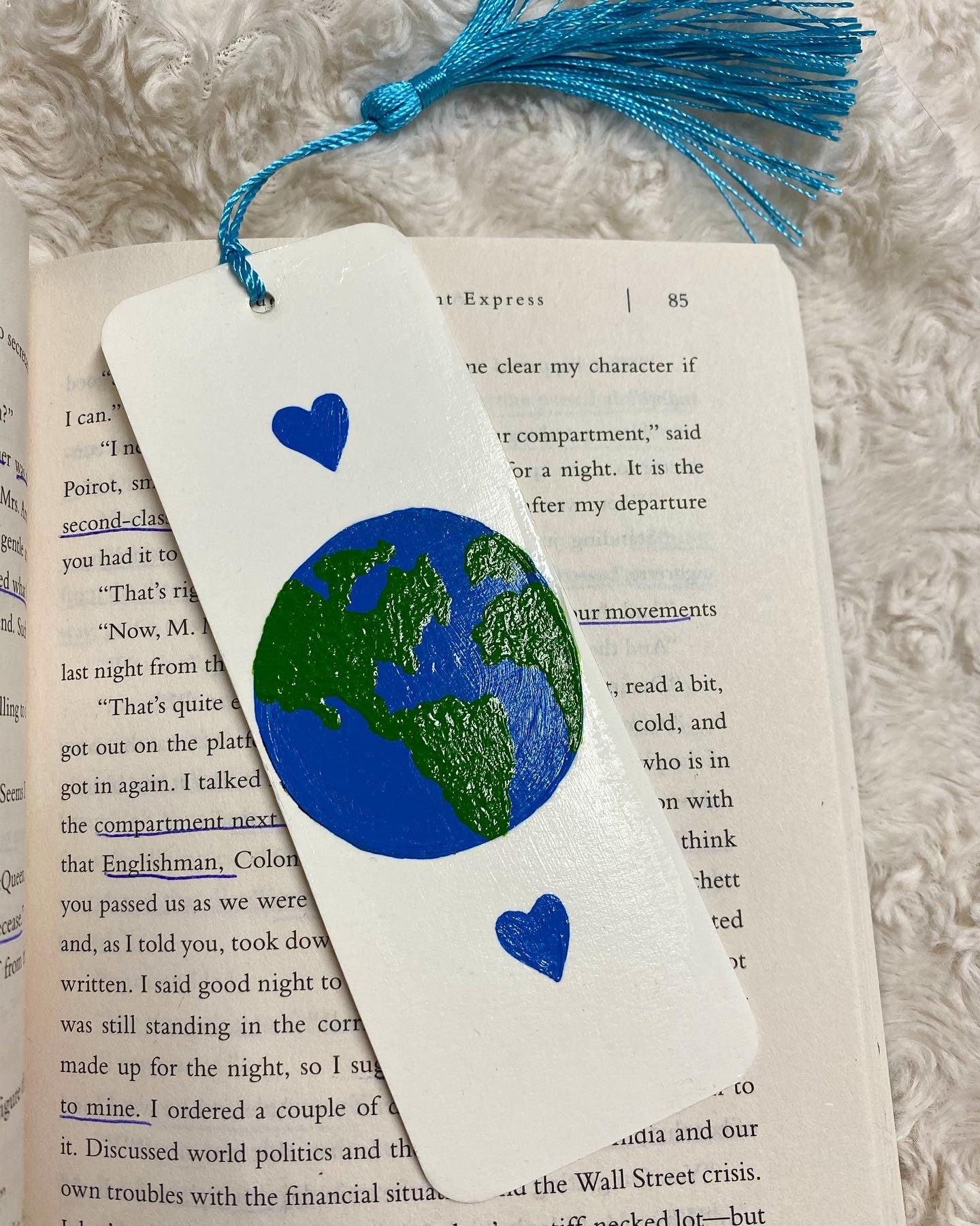 Acrylic Art & Collectibles earth day bookmarks set of 2 Painting etna ...