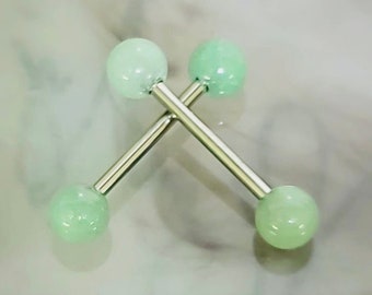 14G Prong Set Gold Red Heart Shape Nipple Barbells. Nipple - Etsy