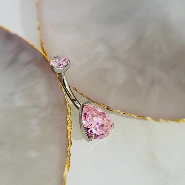 Pear Pink Stone Ring - Etsy