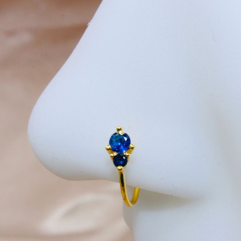 Blue Nose Ring - Etsy