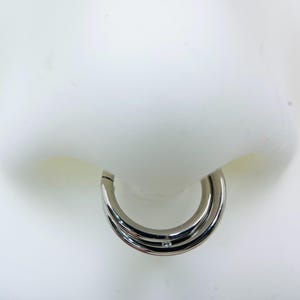 16G Silver Criss Cross Design Septum Clicker Ring • Cartilage Ring ...