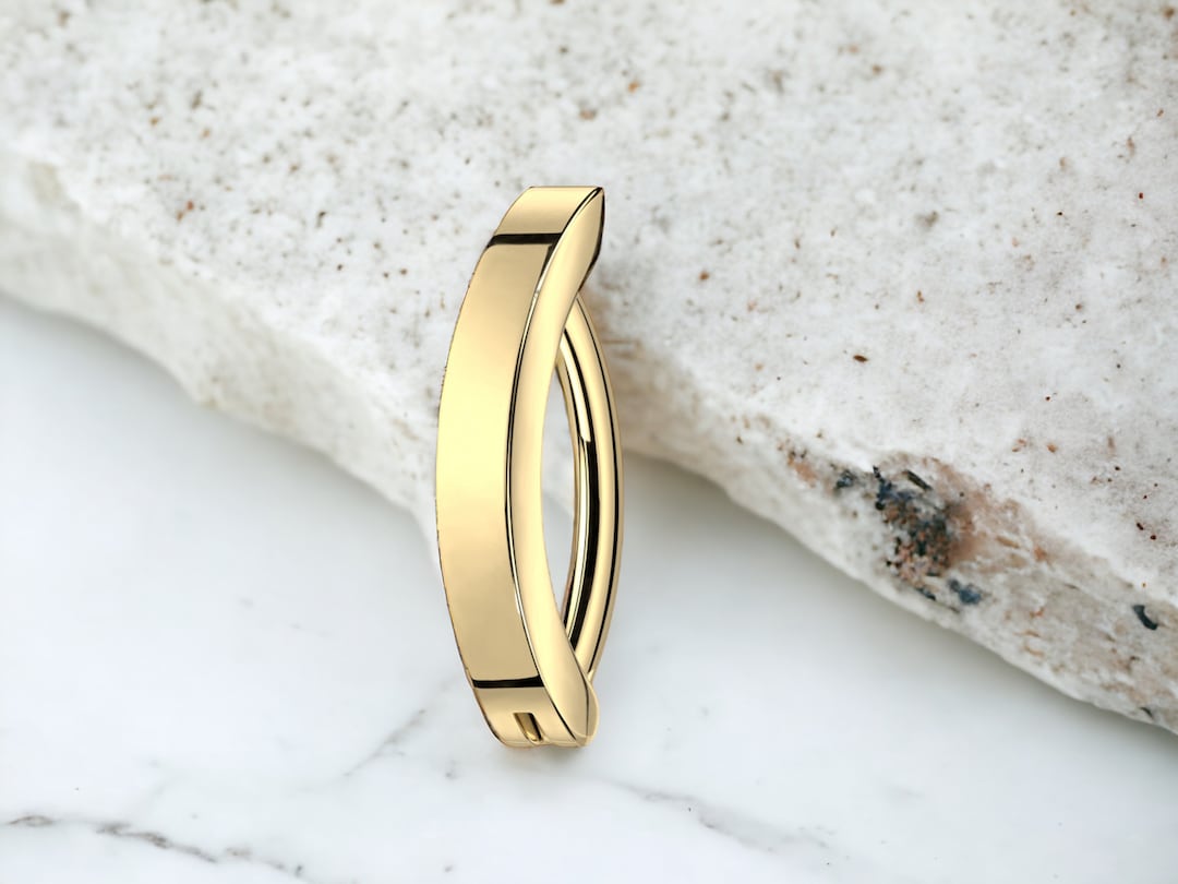 Titanium Gold Belly Ring Clicker, Simple Style Dainty Minimal Look ...