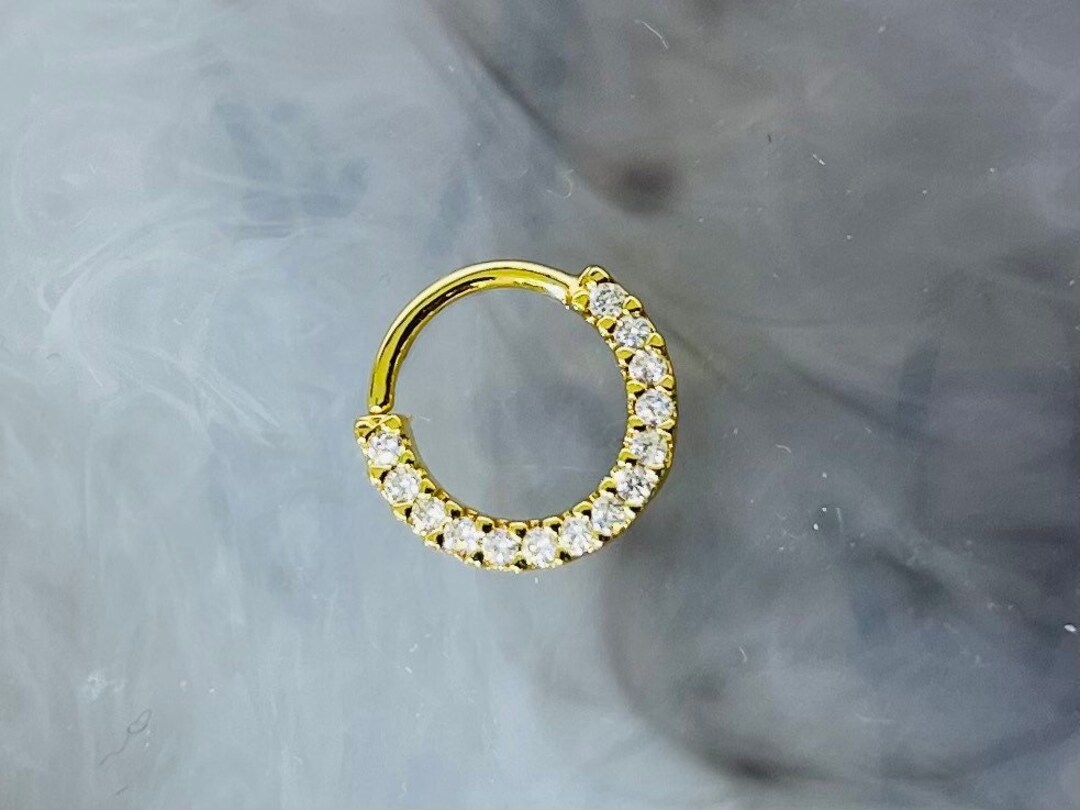 18G Dainty Bendable Gold Hoop Septum Piercing Cartilage Piercing Targus ...
