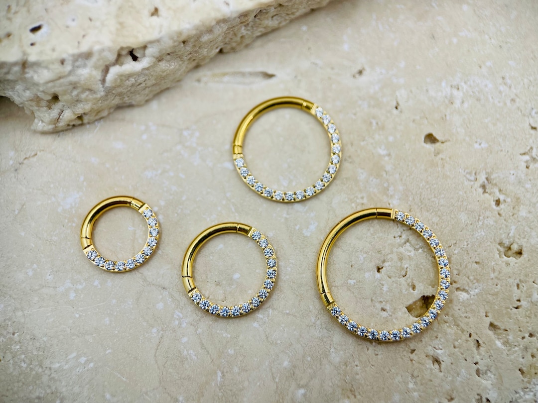 16g Septum Ring 6mm 8mm 10mm 12mm Septum Clicker Ring, Tragus Piercing ...