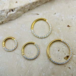 16g Septum Ring 6mm 8mm 10mm 12mm Septum Clicker Ring, Tragus Piercing ...