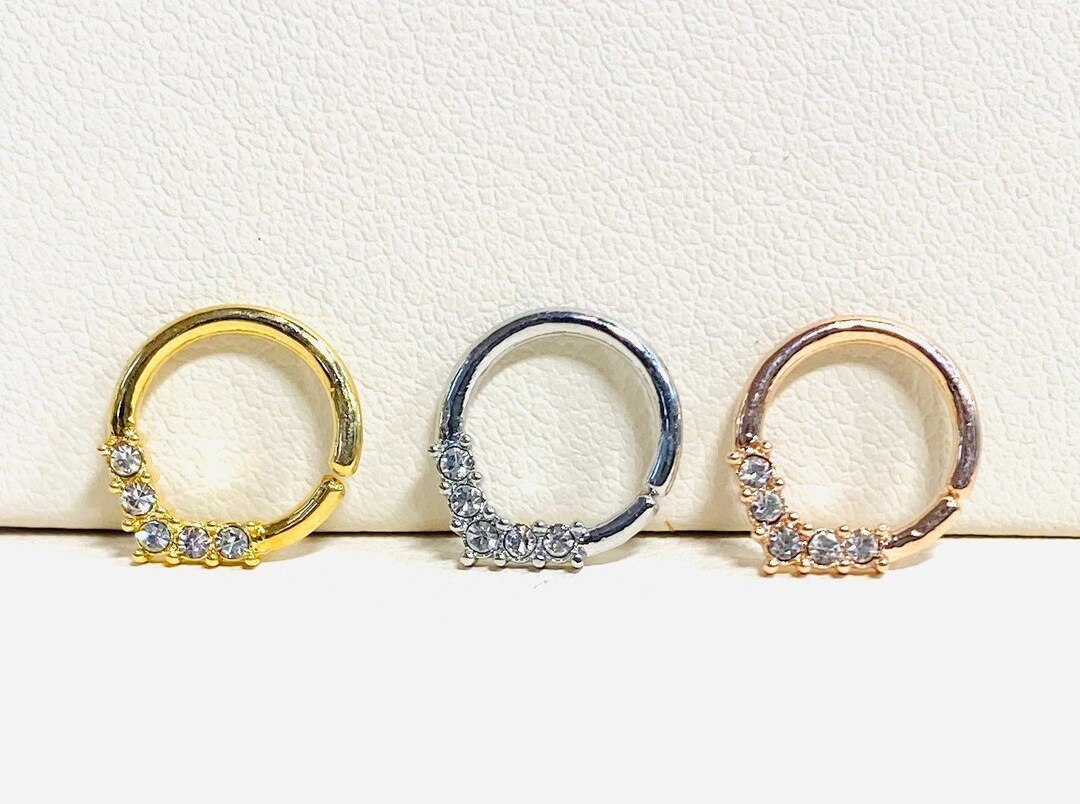 18G & 16G Cute Bendable Hoop Nose Piercing Ring Septum Jewelry Ring ...