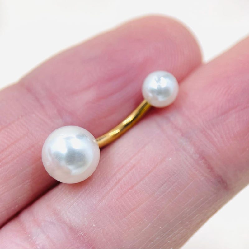 Gold Belly Button Pearl - Etsy